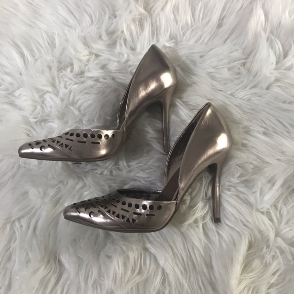 Mossimo Supply Co. | Shoes | Mossimo Gold Cutout Heels | Poshmark